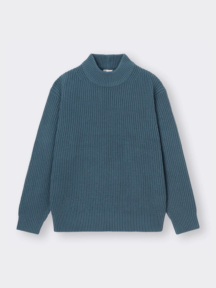 Low Gauge High Neck Sweater | GU US