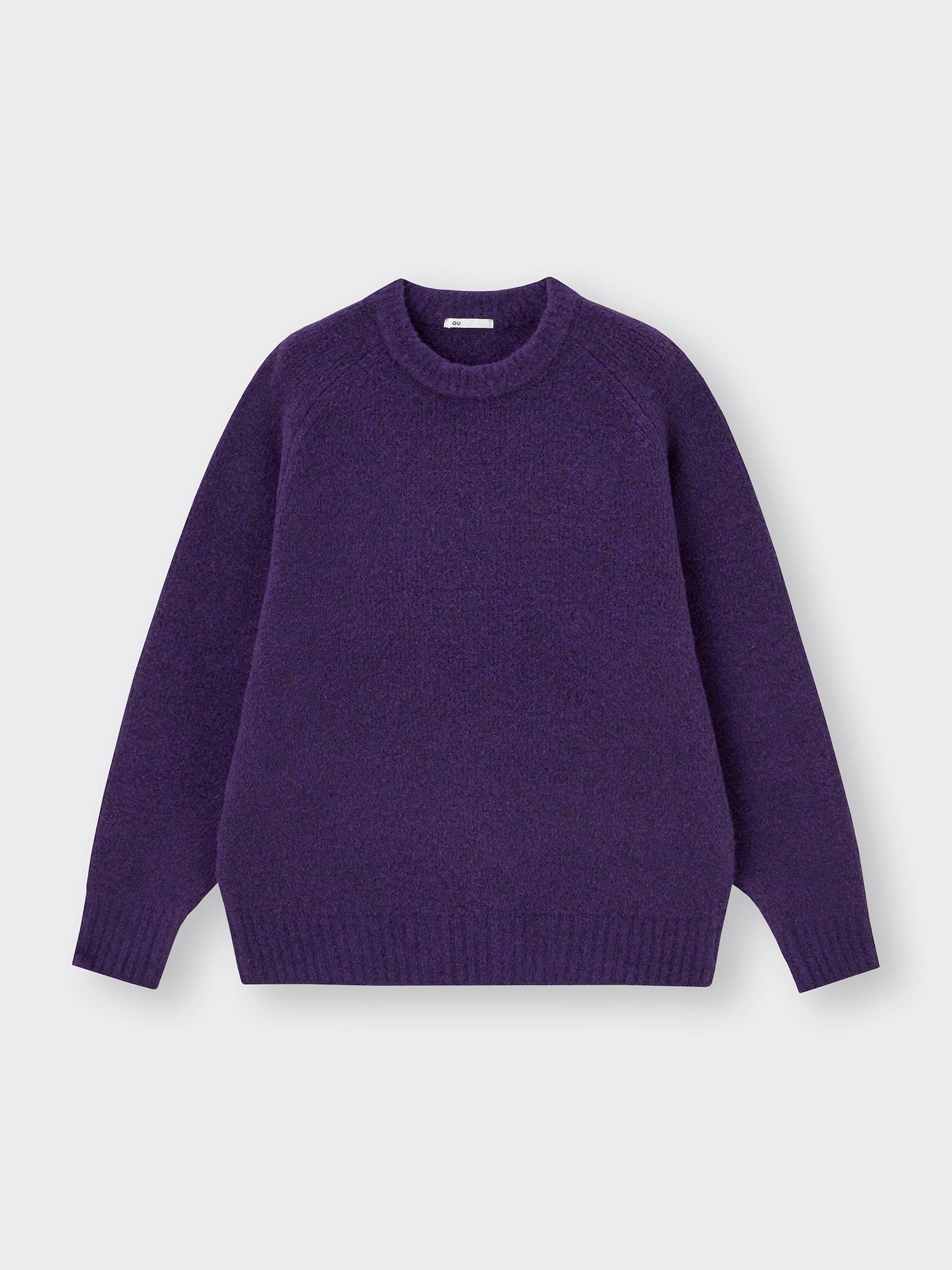 BRUSHY KNITTED Crew Neck Sweater | GU US