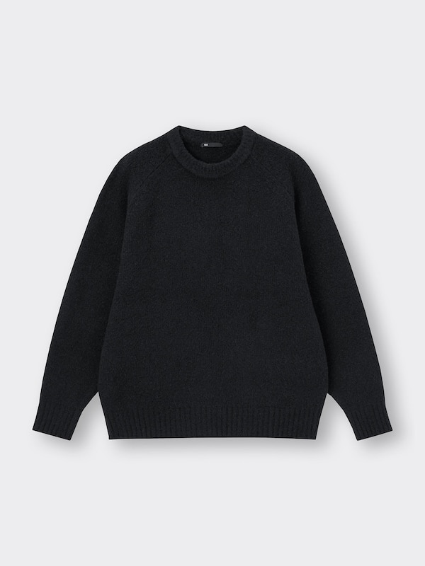BRUSHY KNITTED Crew Neck Sweater | GU US