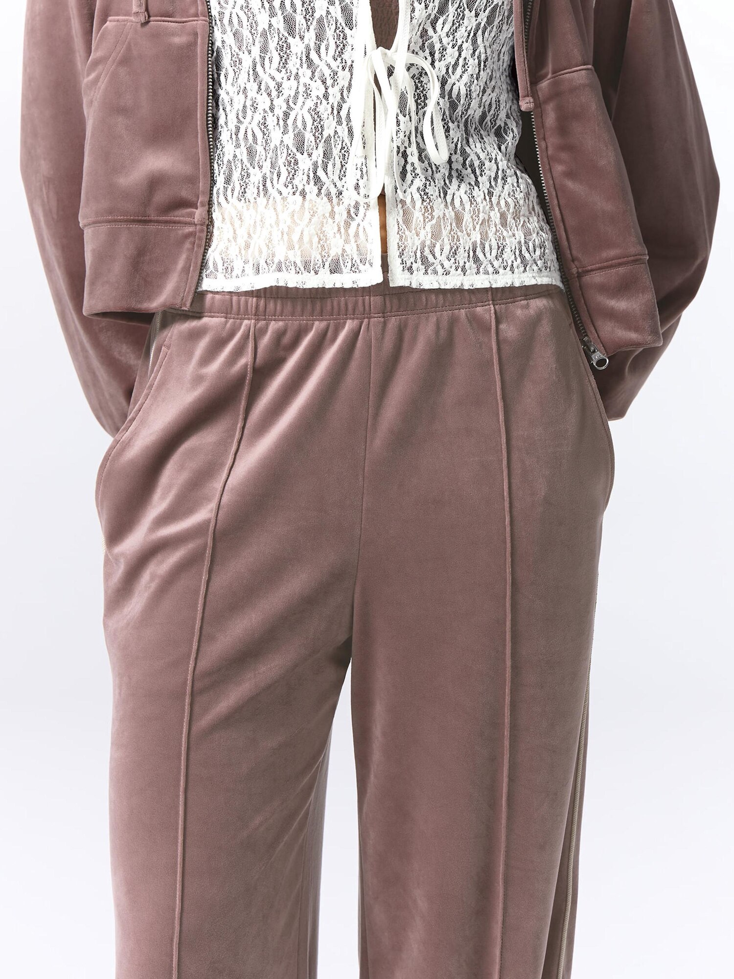 Velour Side Line Pull-On Pants | GU US Velour Side Line Pull-On Pants | GU US