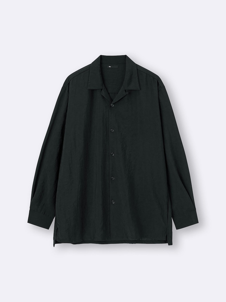 Textured Open Collar Shirt | GU US