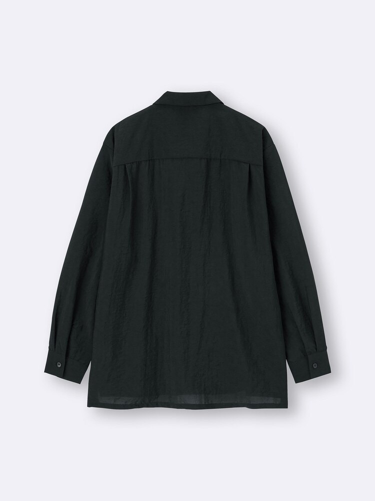Textured Open Collar Shirt | GU US