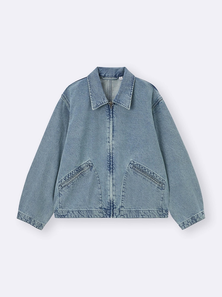 Denim Zip Up Jacket | GU US