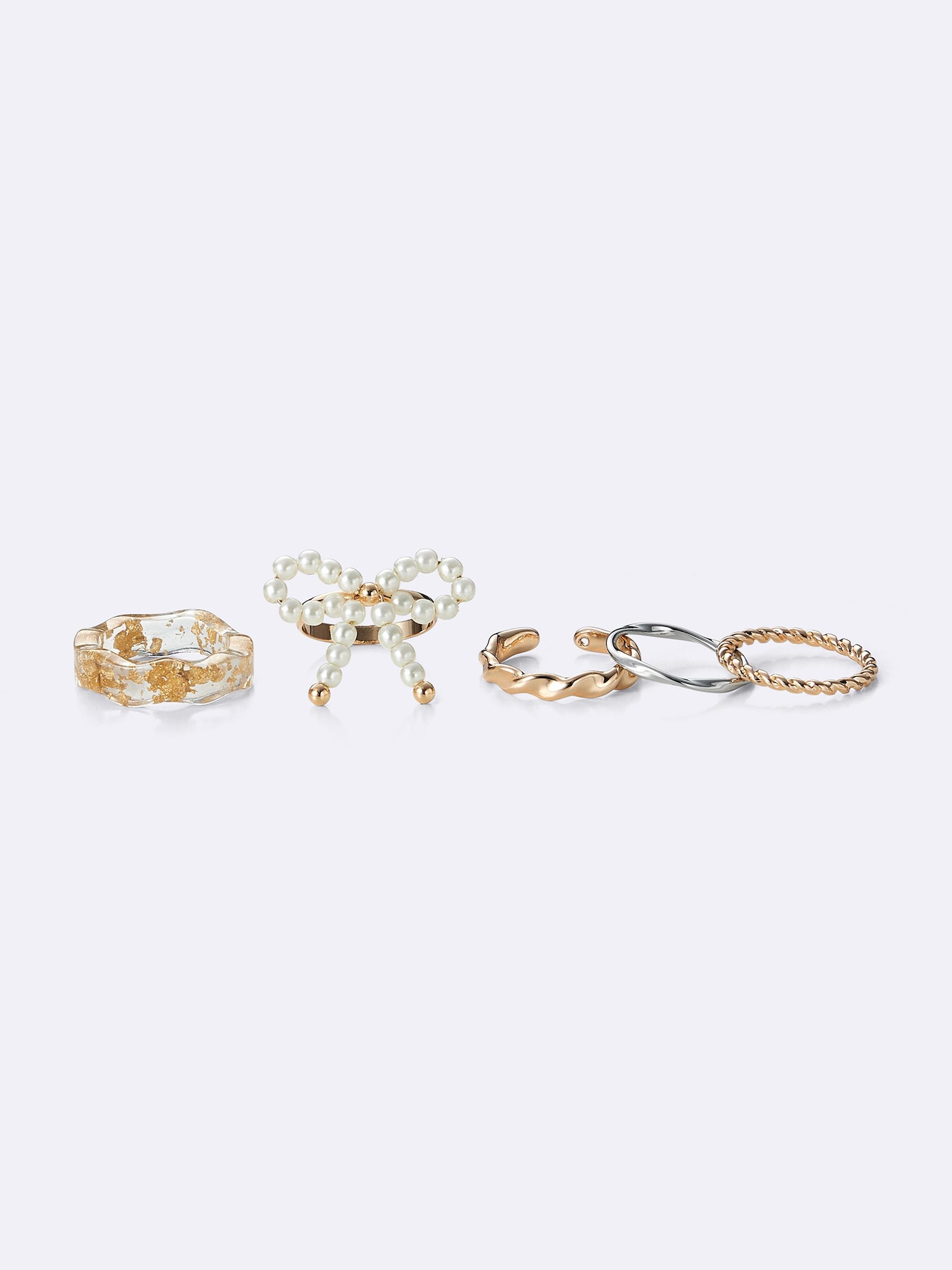 Women's Beads Ribbon Ring 5-Pack | GU US