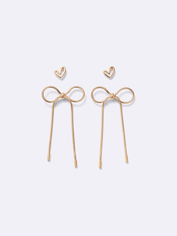 Women's Snake Chain Ribbon Pierced Earrings | GU US
