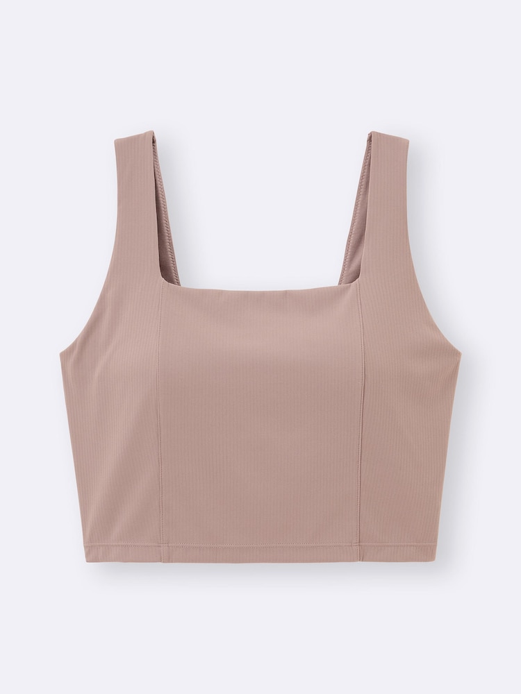 Bra-Feel Cropped Square Neck Tank Top | GU US