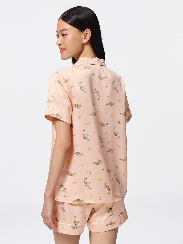 Satin Pajamas | Short | Cat | GU US
