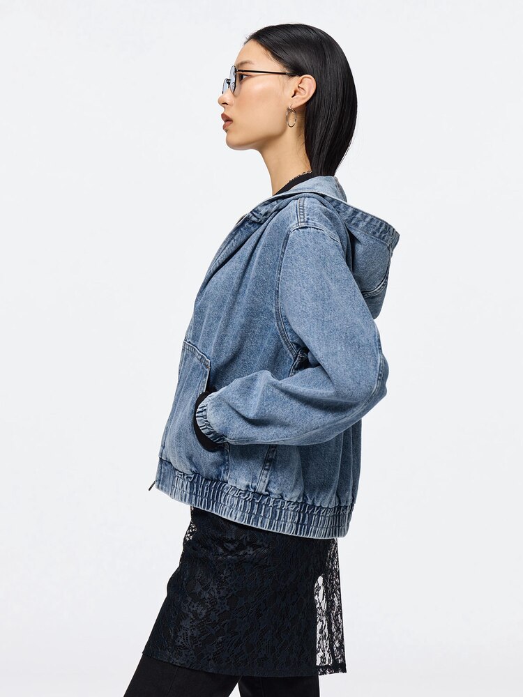 Denim Hoodie Jacket | GU US