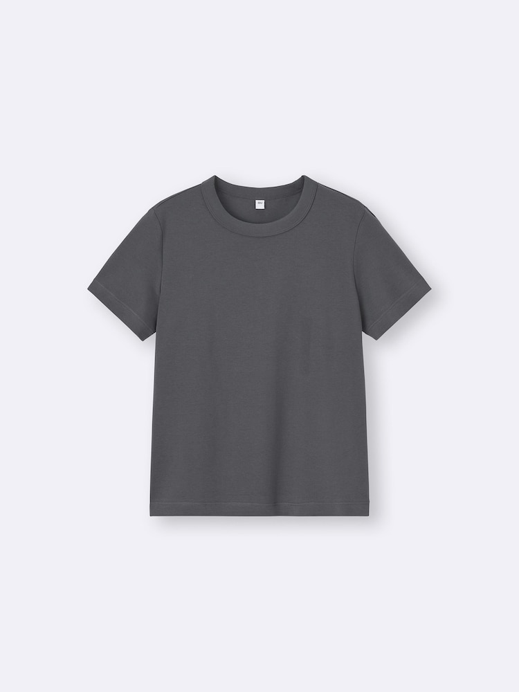 Cotton Smooth Crew Neck T-Shirt | GU US