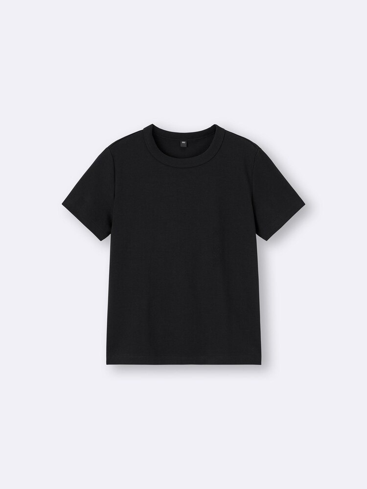 Cotton Smooth Crew Neck T-Shirt | GU US