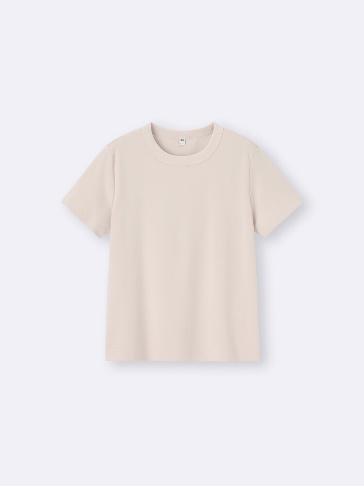 Cotton Smooth Crew Neck T-Shirt | GU US