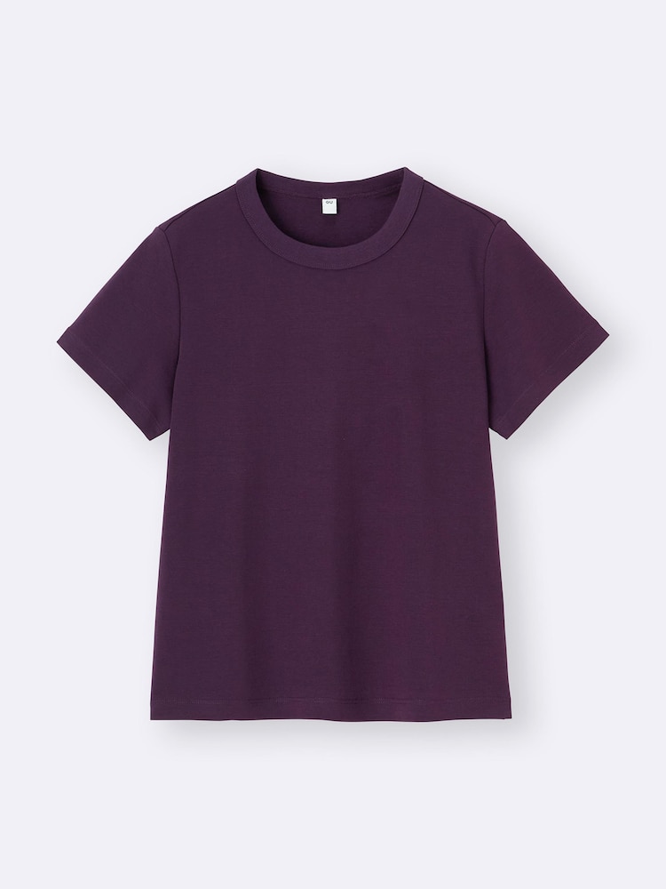 Cotton Smooth Crew Neck T-Shirt | GU US