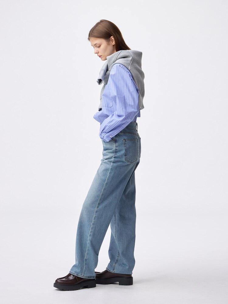 High Rise Straight Jeans | GU US