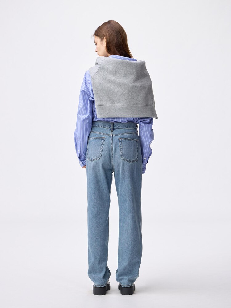 High Rise Straight Jeans | GU US