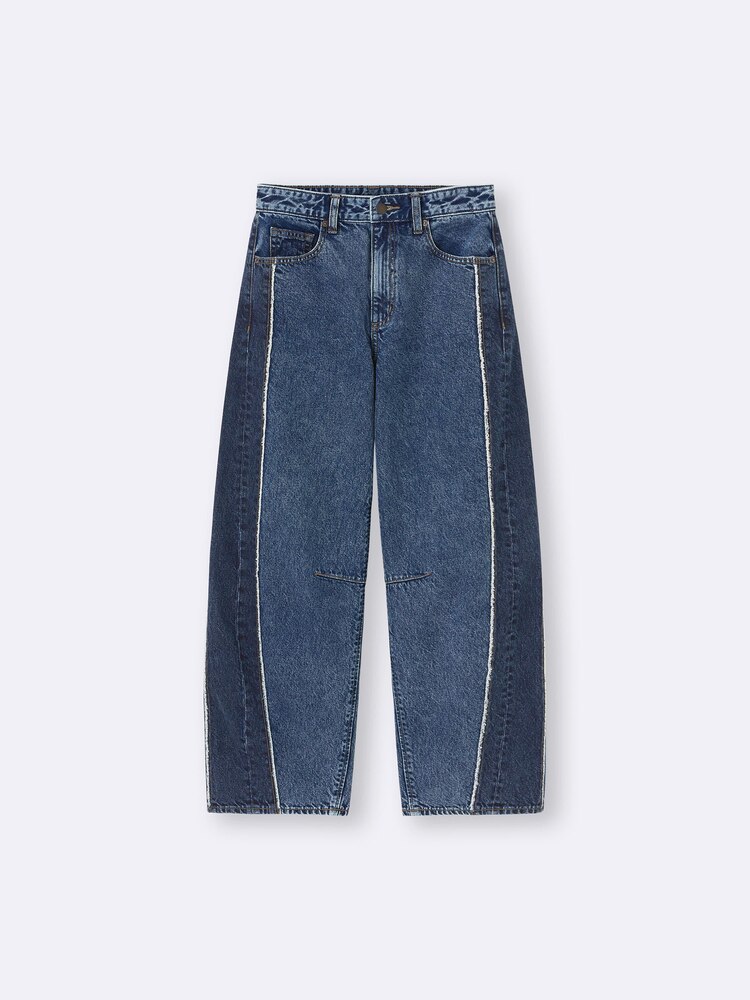 2 Tone Barrel Leg Jeans | Standard 30.5-31 Inseam | GU US