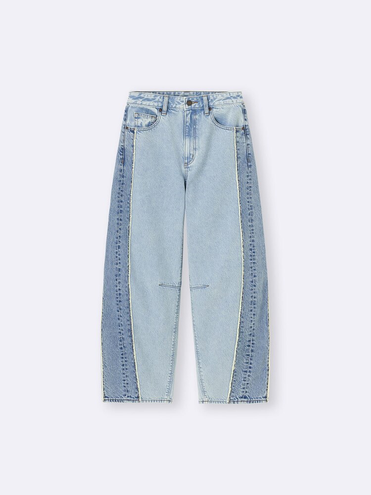 2 Tone Barrel Leg Jeans | Standard 30.5-31 Inseam | GU US