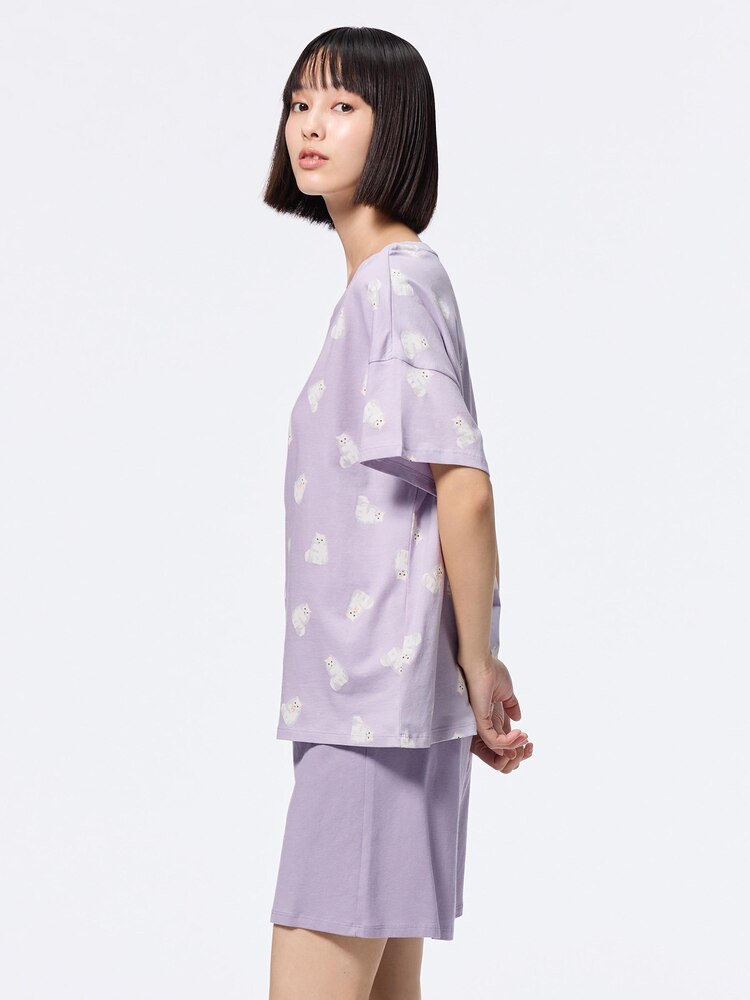 Cotton Color Lounge Set | Short | Cat | GU US