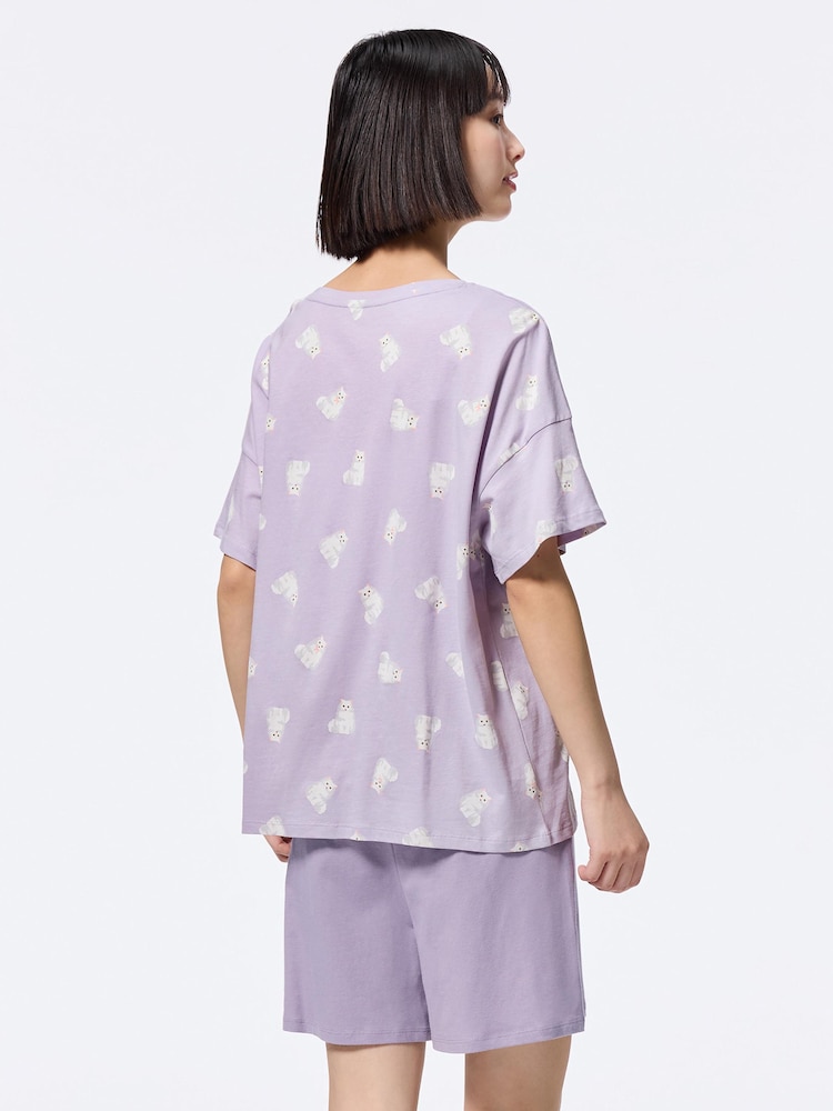 Cotton Color Lounge Set | Short | Cat | GU US