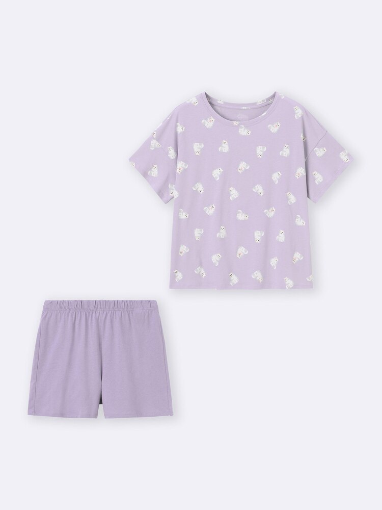 Cotton Color Lounge Set | Short | Cat | GU US