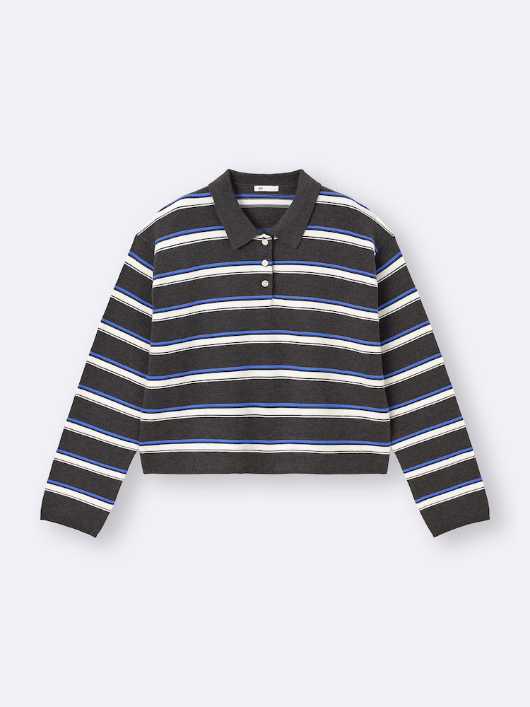 Multi Striped Polo Sweater | GU US