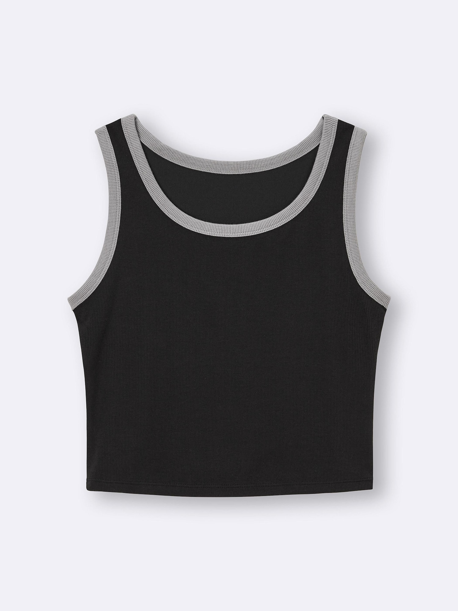Cotton Blend Cropped Bicolor Tank Top | Dry | GU US
