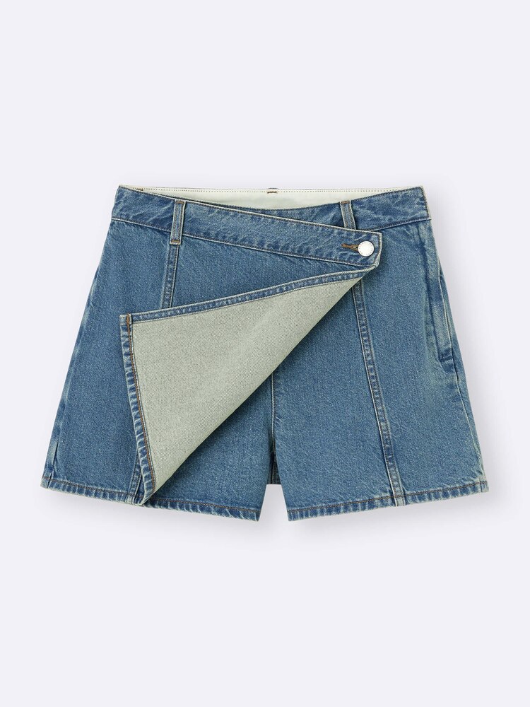 Denim Wrap Skort | GU US