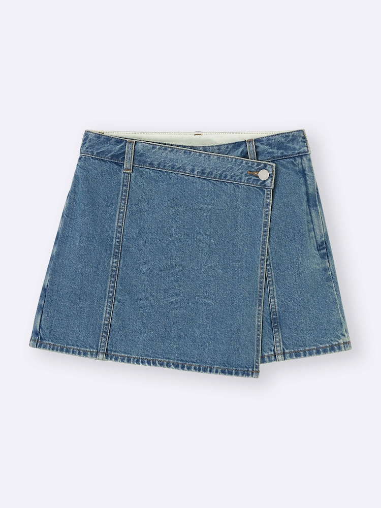 Denim Wrap Skort | GU US