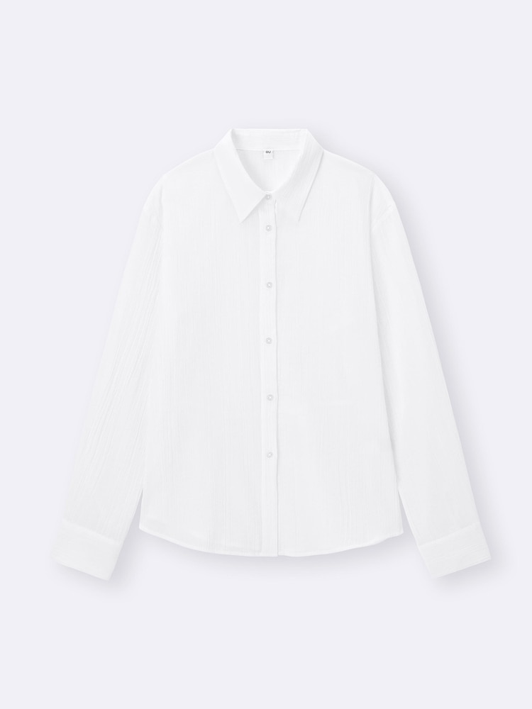 Textured Sheer Shirt | GU US