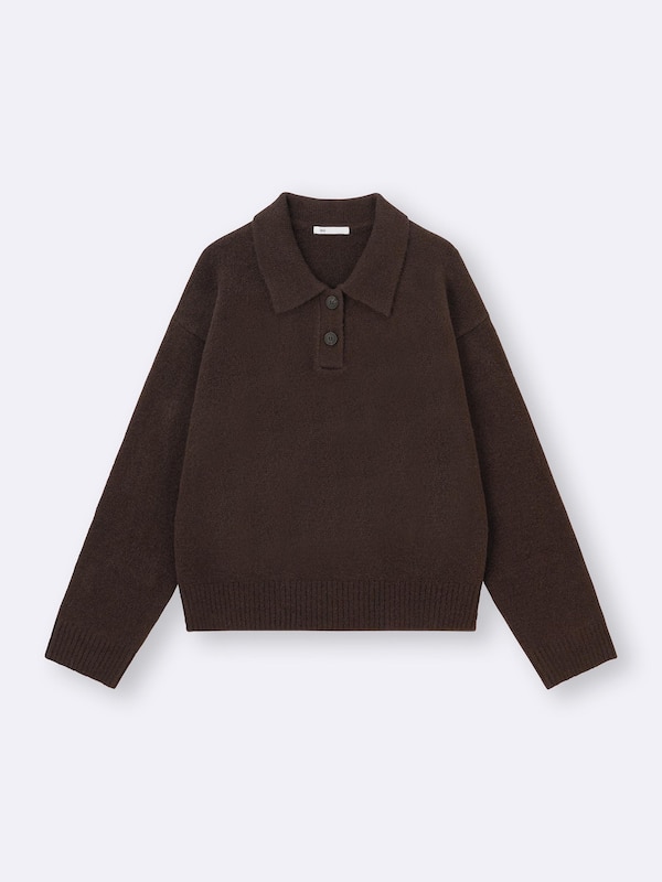 Puff Knit Polo Shirt | GU US