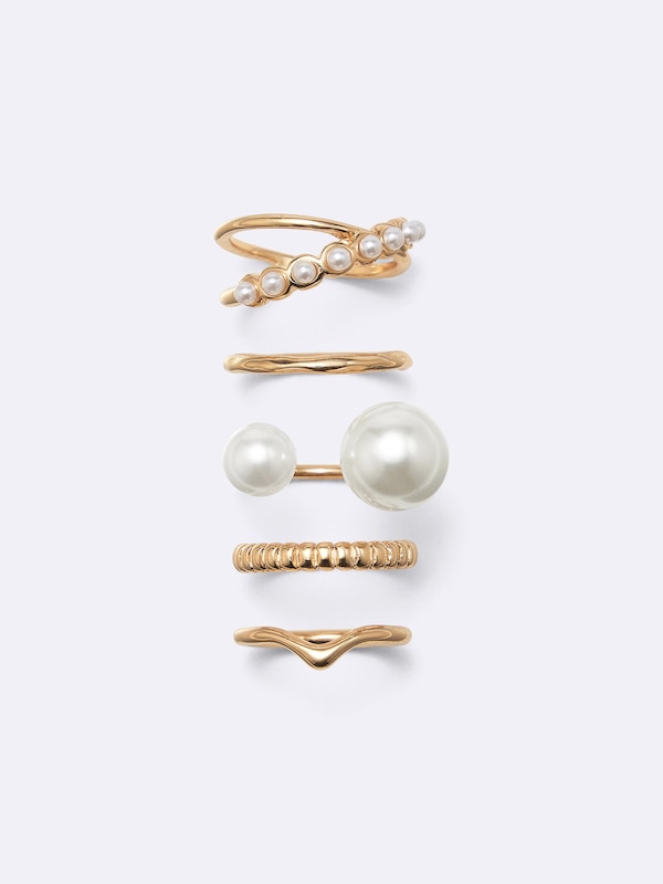 Imitation Pearl Ring 5-Pack | GU US