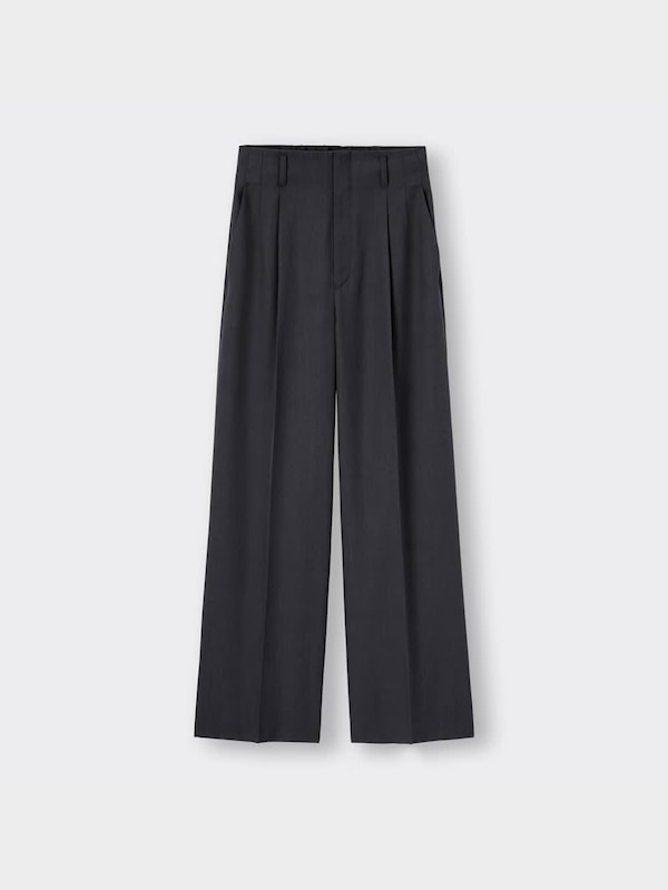 GU公式 | ハイウエストカラーストレートスラックス(丈標準69～73cm)