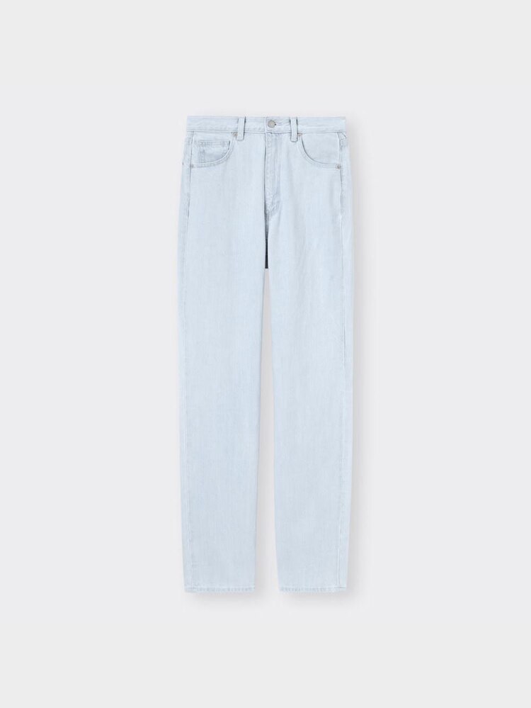 GU公式 | ハイウエストストレートジーンズ+EC(丈長め82cm)