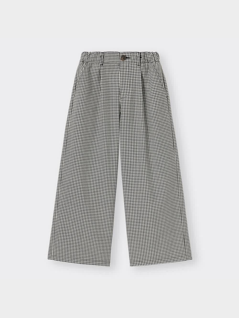 GU公式 | GIRLSチェックプルオンワイドパンツ+X