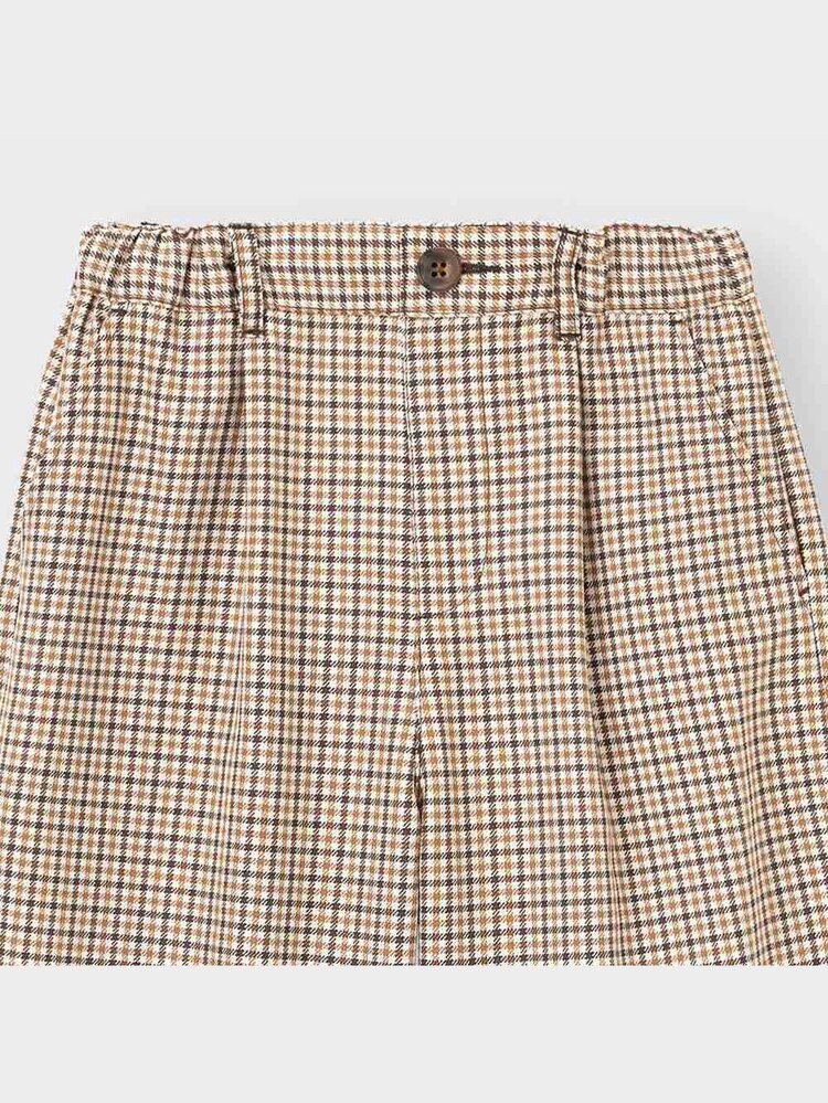 GU公式 | GIRLSチェックプルオンワイドパンツ+X