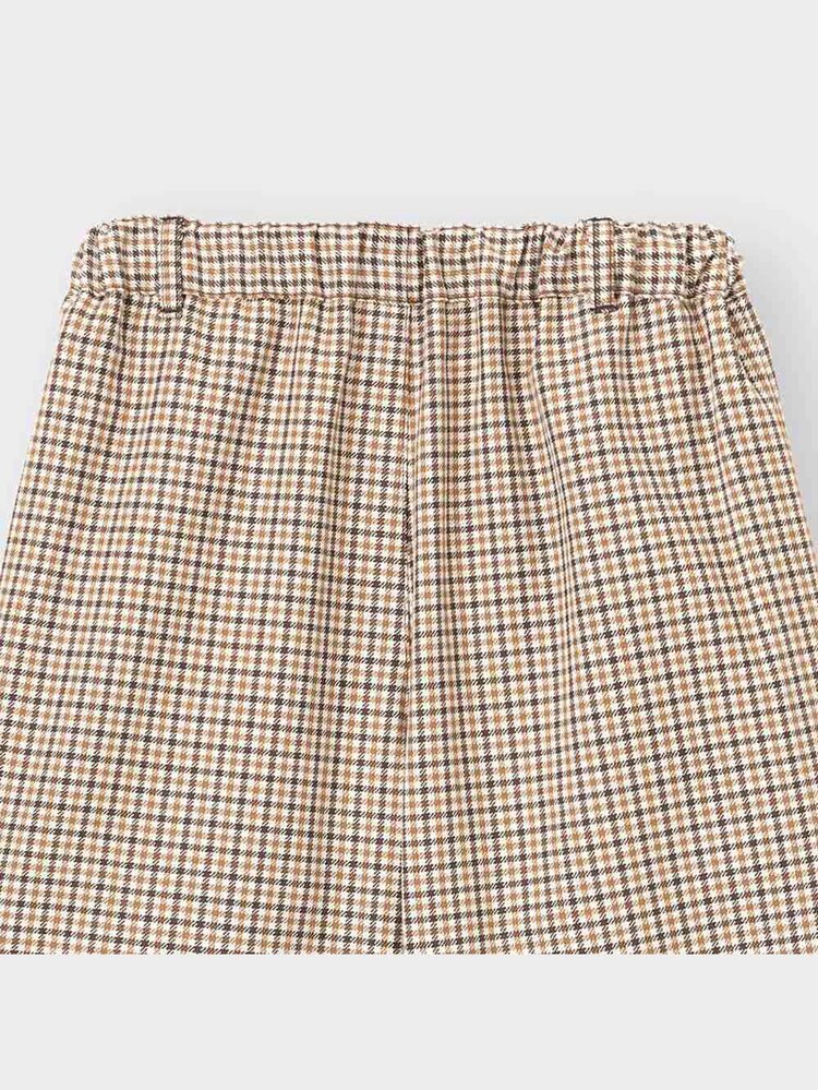 GU公式 | GIRLSチェックプルオンワイドパンツ+X