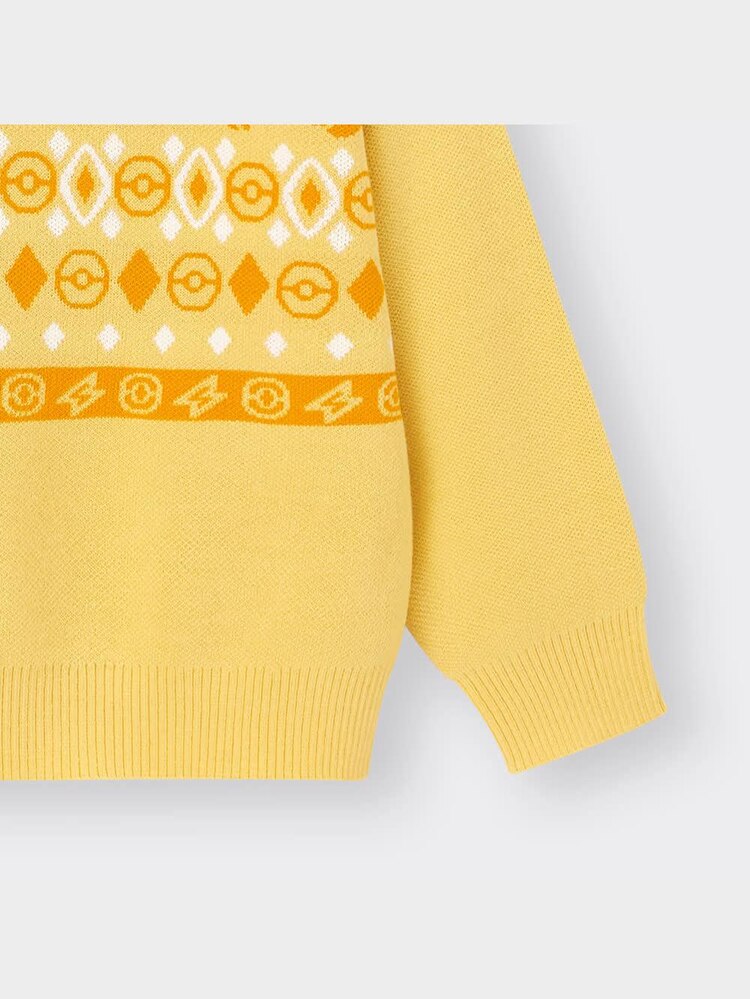 GU公式 | KIDS(男女兼用)クルーネックセーター(長袖) Pokemon 1