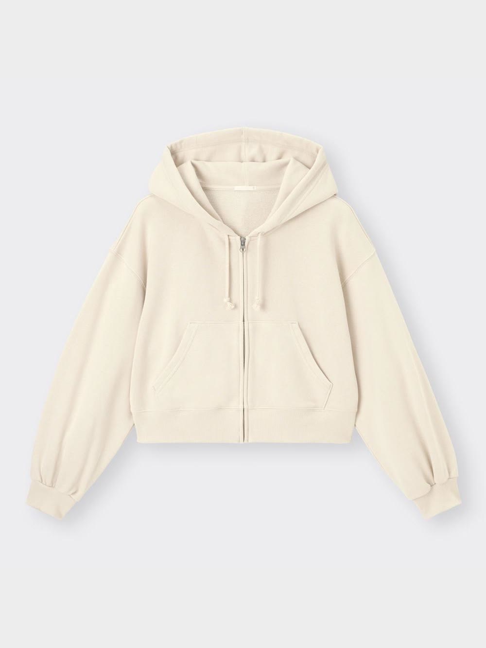 「ブラフィール2WAYクロップドキャミソール、クロップドスウェットフルジップパーカ(長袖)」の着用コーディネート| ジーユー