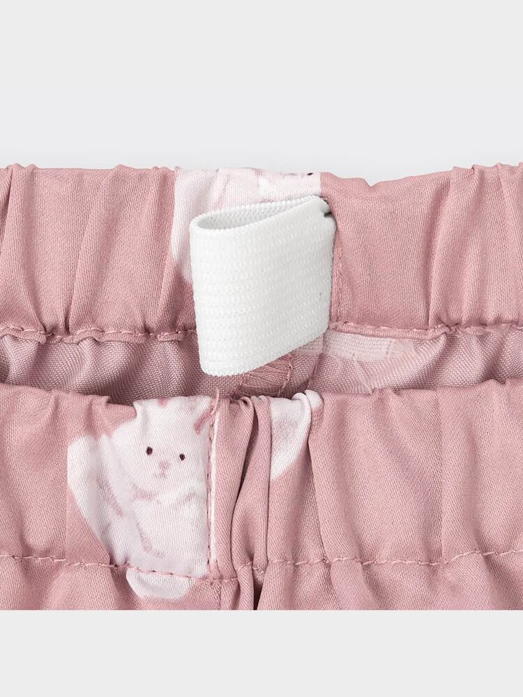 GU公式 | GIRLSサテンパジャマ(長袖&ロングパンツ)(ウサギ)+X