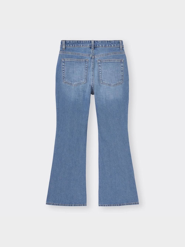 GU公式 | ミドルライズフレアジーンズB+EC(丈短め68.0cm)