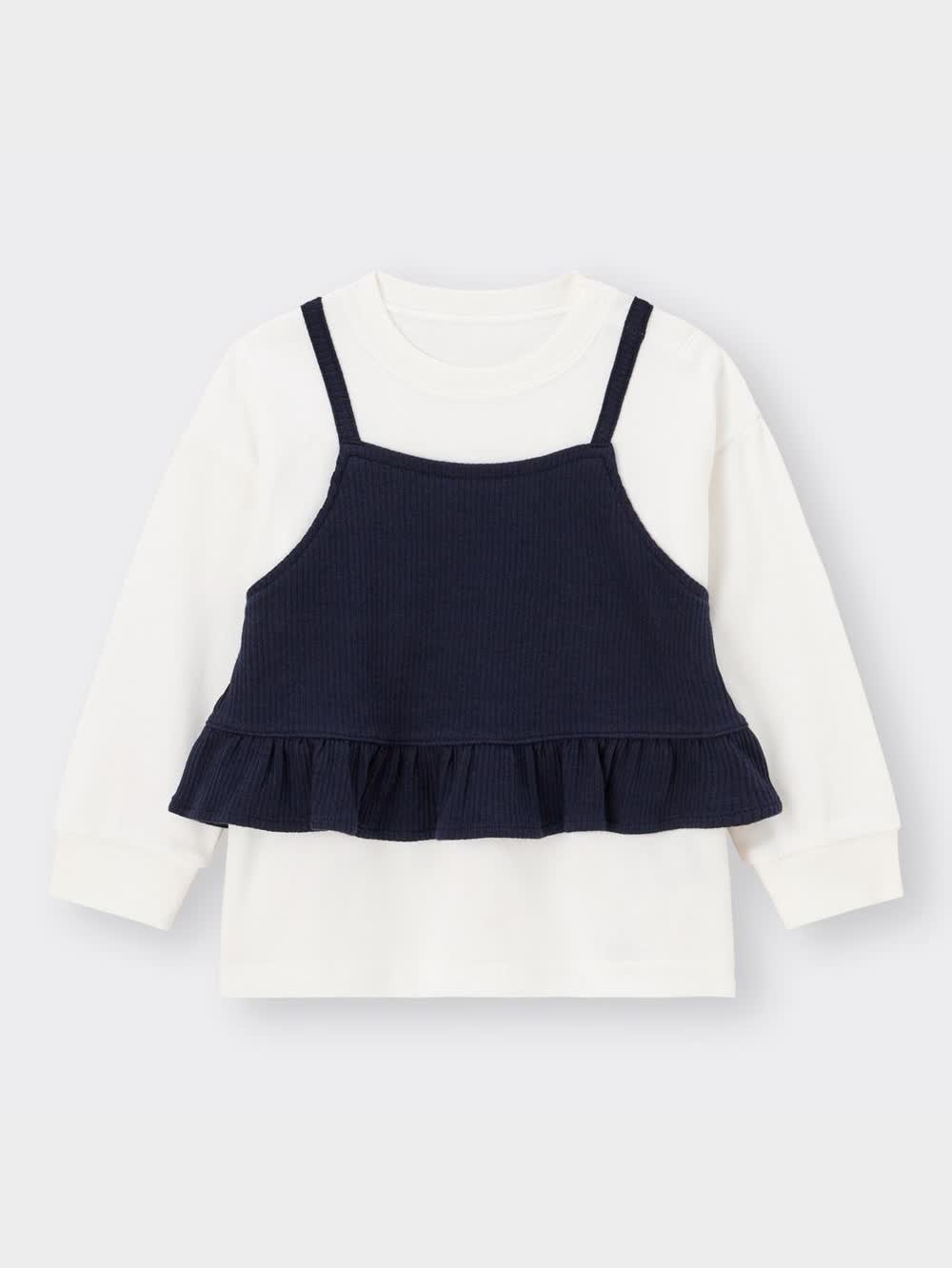 GU公式 | BABY(TODDLER)GIRLSキャミソールドッキングT(長袖)+E(セットアップ可能)