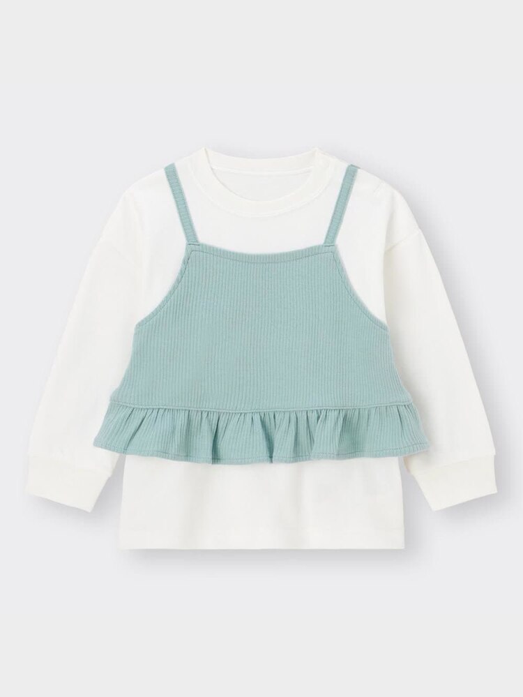 GU公式 | BABY(TODDLER)GIRLSキャミソールドッキングT(長袖)+E(セットアップ可能)