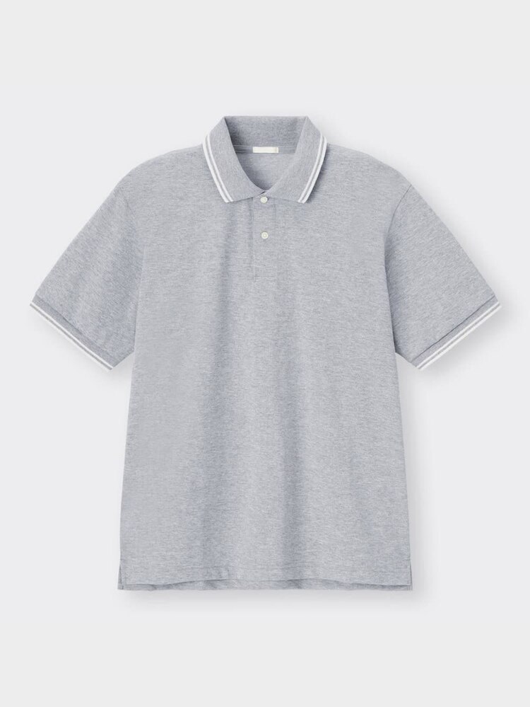 GU公式 | ドライポロシャツ(半袖)(ライン)+E