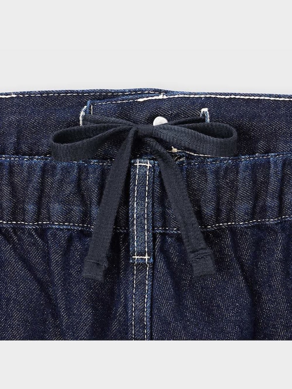 GU公式 | デニムカーブタックパンツ+EC(丈長め76.0cm)