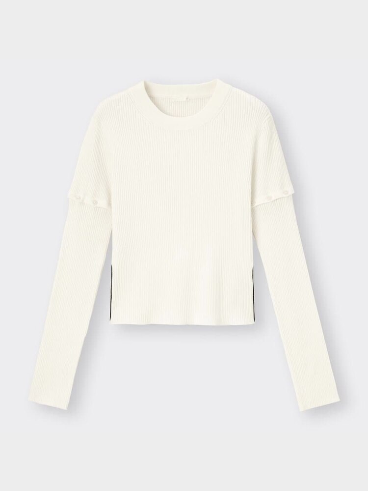 GU公式 | 2WAYスリーブセーター(長袖)YT+E