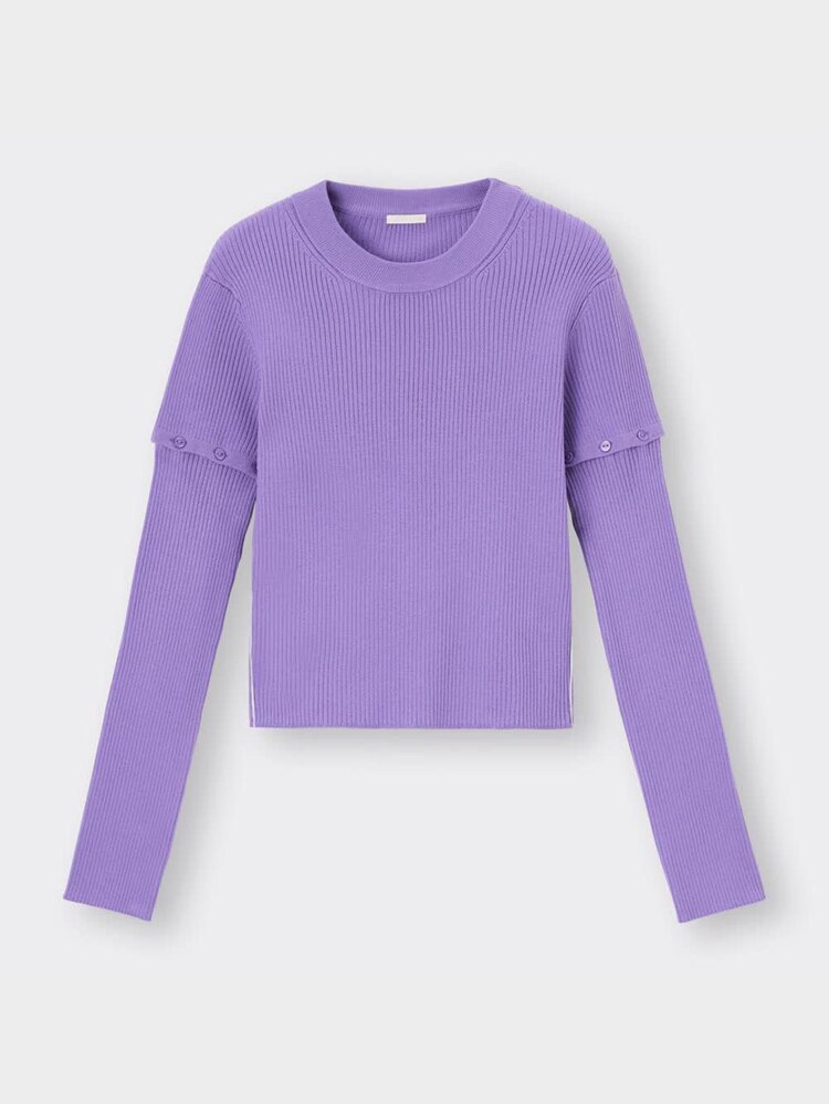 GU公式 | 2WAYスリーブセーター(長袖)YT+E