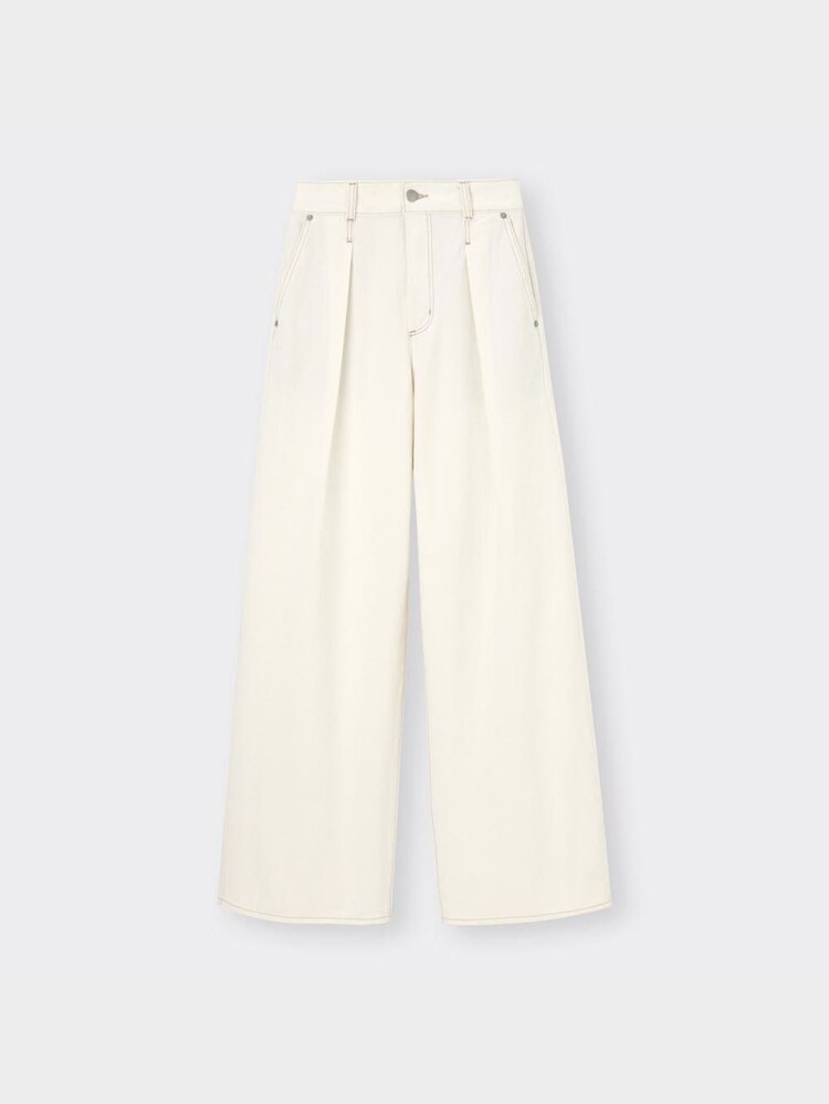 GU公式 | ライトデニムワイドパンツ+EC(丈長め79.0cm)