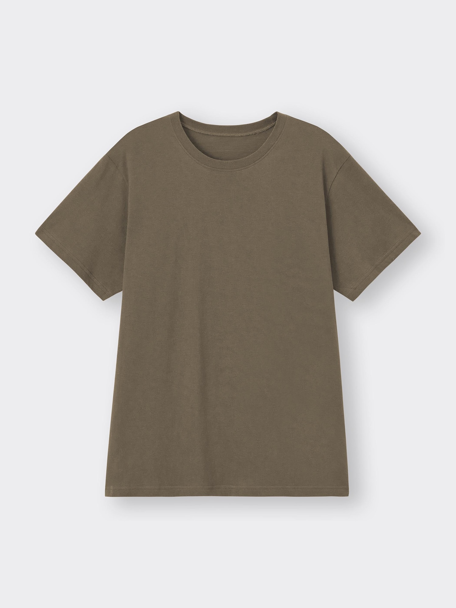 GU Cotton Color Crew-Neck T-Shirt Short Sleeve | StyleHint