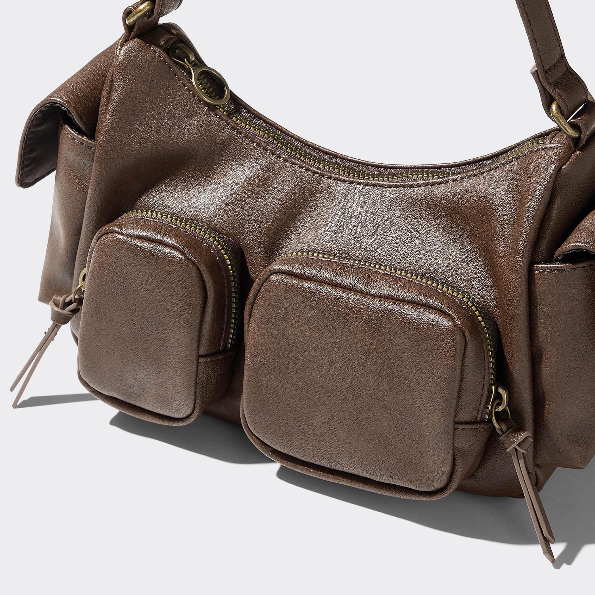 Faux Leather Out Pocket Bag | GU US