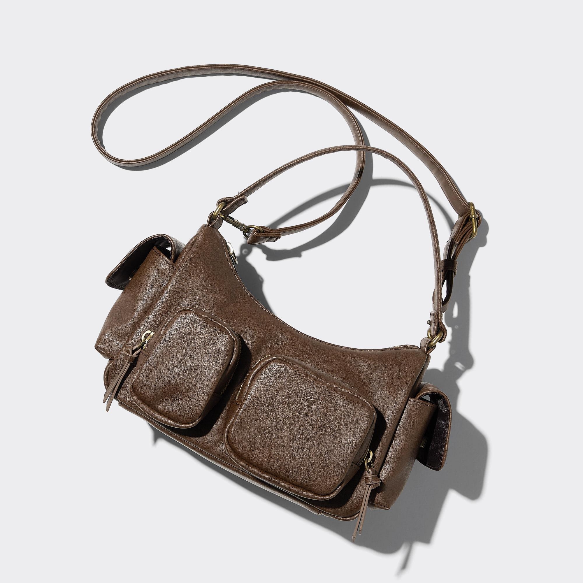 Faux Leather Out Pocket Bag | GU US