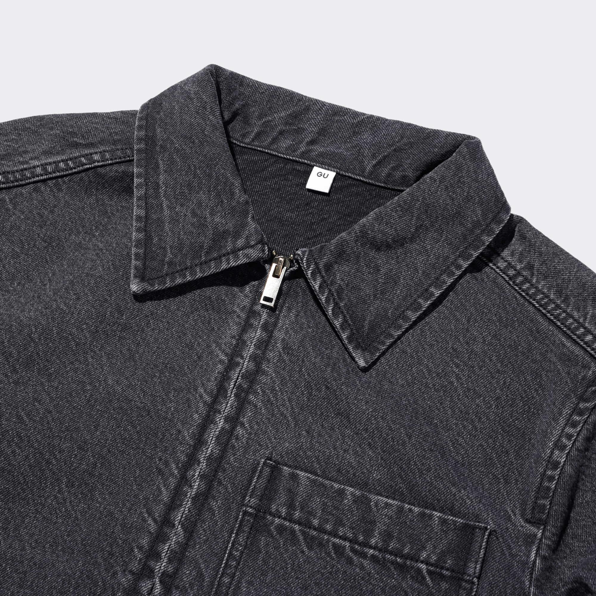 Denim Zip-Up Jacket | GU US